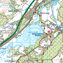 Feshiebridge, Uath Lochans and Loch Insh - Route Map