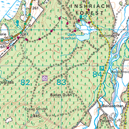 Feshiebridge, Uath Lochans and Loch Insh - Route Map