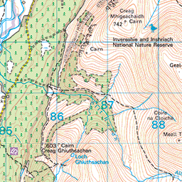 Feshiebridge, Uath Lochans and Loch Insh - Route Map
