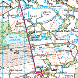 River Earn walk - Crieff to Muthill - Route Map