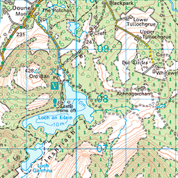 Feshiebridge, Uath Lochans and Loch Insh - Route Map
