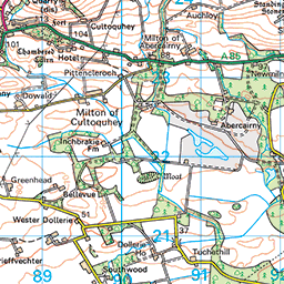 River Earn walk - Crieff to Muthill - Route Map