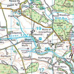 River Earn walk - Crieff to Muthill - Route Map