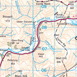 Southern Upland Way 5: Sanquhar to Wanlockhead - Route Map