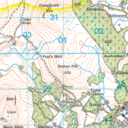 Creagan a' Chaise, Cromdale Hills - Route Map
