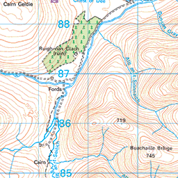 Sgòr Mòr circular, from the Linn of Dee - Route Map