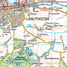 Ratho to Linlithgow - Route Map