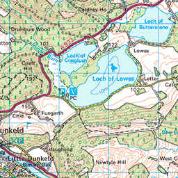 Atholl Woods circuit, Dunkeld - Route Map