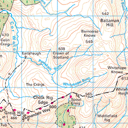 Hart Fell ridges horseshoe, near Moffat - Route Map