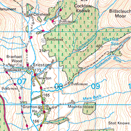 Hart Fell ridges horseshoe, near Moffat - Route Map