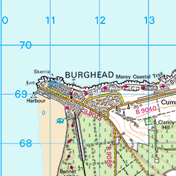 Burghead to Lossiemouth - Route Map