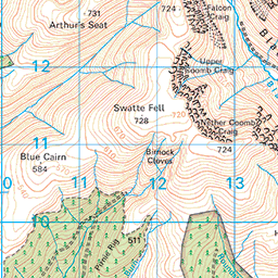 Hart Fell ridges horseshoe, near Moffat - Route Map