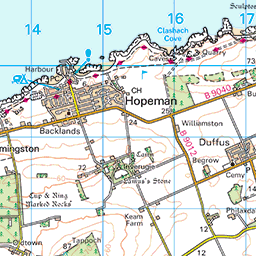 Burghead to Lossiemouth - Route Map