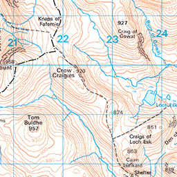Lochnagar from Glen Muick - Route Map