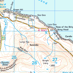 Ward Hill and the Dwarfie Stane, Hoy - Route Map