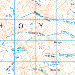 Ward Hill and the Dwarfie Stane, Hoy - Route Map