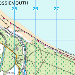 Burghead to Lossiemouth - Route Map