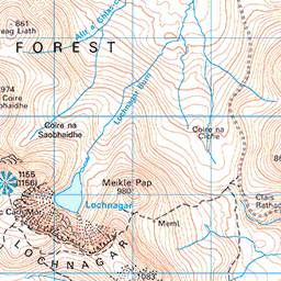 Lochnagar from Glen Muick - Route Map