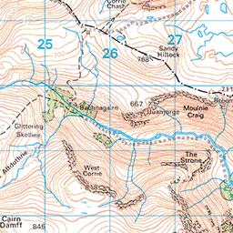 Lochnagar from Glen Muick - Route Map
