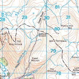 White Mounth Munros, Glen Muick - Route Map