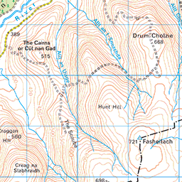 Lochnagar from Glen Muick - Route Map