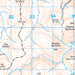 Lochnagar from Glen Muick - Route Map