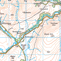 Potholm Hill and Castle Hill, Langholm - Route Map