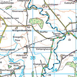 River Esk and Rowanburn Circuit, Canonbie - Route Map