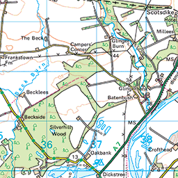 River Esk and Rowanburn Circuit, Canonbie - Route Map