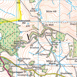Pressendye, Tarland - Route Map
