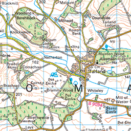 Pressendye, Tarland - Route Map