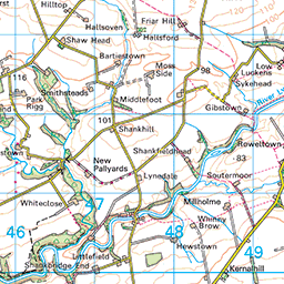 River Esk and Rowanburn Circuit, Canonbie - Route Map