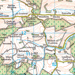 Pressendye, Tarland - Route Map