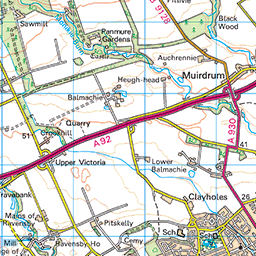 Angus Coast: Broughty Ferry to Carnoustie - Route Map