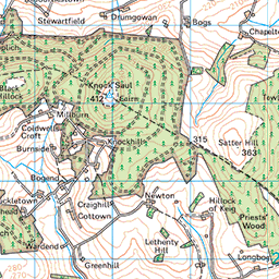 The Complete Bennachie, from Rowantree - Route Map