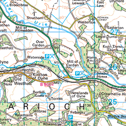 The Complete Bennachie, from Rowantree - Route Map
