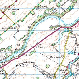 River Teviot and Roxburgh circuit, Kelso - Route Map