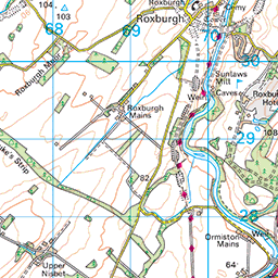 River Teviot and Roxburgh circuit, Kelso - Route Map