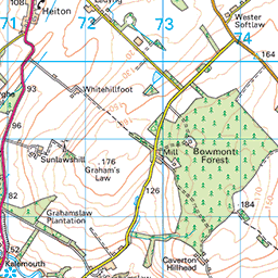 River Teviot and Roxburgh circuit, Kelso - Route Map