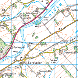 River Teviot and Roxburgh circuit, Kelso - Route Map