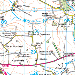 Udny Station to Ellon - Route Map