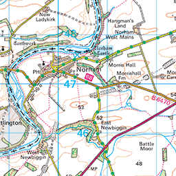 Norham Bridge and Milne Garden, Northam Bridge - Route Map