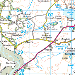Udny Station to Ellon - Route Map