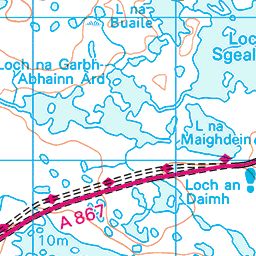 Lochmaddy and the Hut of the Shadows - Route Map