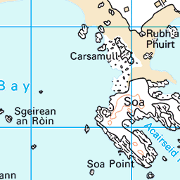 The Ringing Stone and Dun Mòr broch, Tràigh Mhòr - Route Map