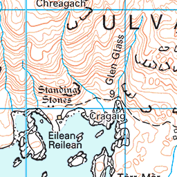 Ormaig and Kilvekewen, Isle of Ulva - Route Map