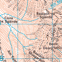 Glamaig - avoiding the scree - Route Map