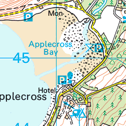 Sand to Applecross Bay - Route Map
