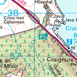 Dùn da Ghaoithe, near Craignure - Route Map