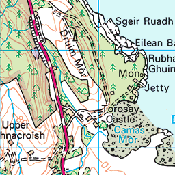 Dùn da Ghaoithe, near Craignure - Route Map